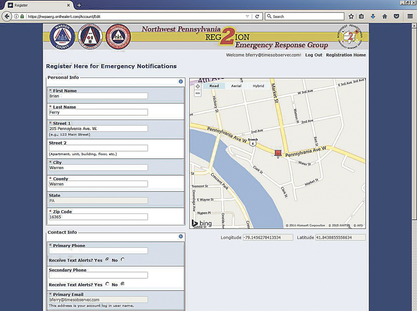 County EMA unveils new alert system | News, Sports, Jobs - Times Observer